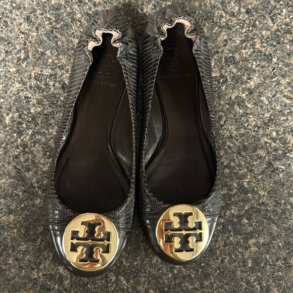 Tory Burch | Shoes | Tory Burch Chelsea Ballet Flats In Crocemboss With ...